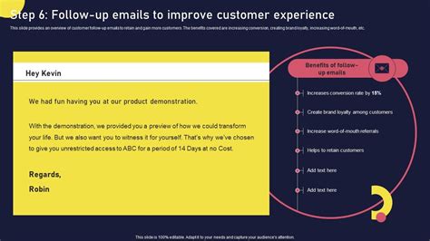 Step 6 Follow Up Emails To Improve Customer Experience Onboarding