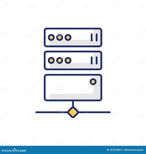 Proxy Server Icon Trendy Flat Vector Proxy Server Icon On White