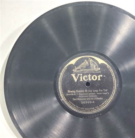 78 Rpm Record 1923 Paul Whiteman 10 Inch Victor 18960 Shellac Vg