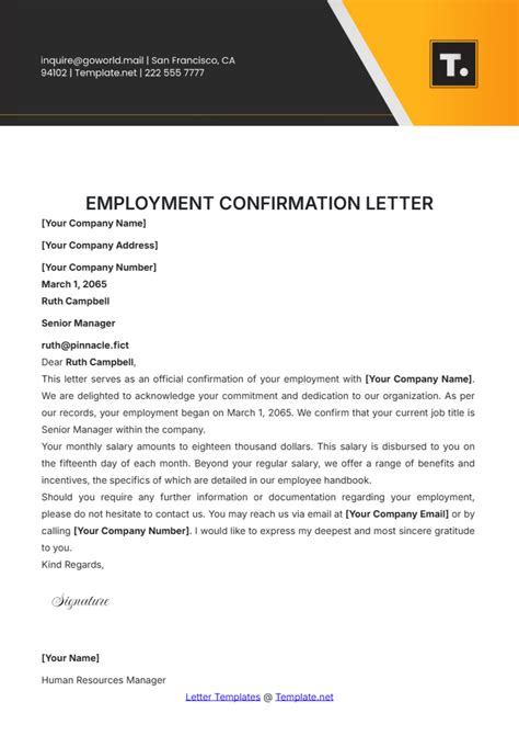 Job Confirmation Letter Format Proof Of Income Letter Template Income