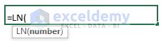 How To Calculate Natural Logarithm In Excel Methods