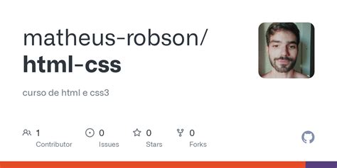 GitHub Matheus Robson Html Css Curso De Html E Css