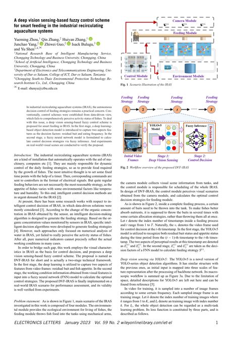 Pdf A Deep Vision Sensing‐based Fuzzy Control Scheme For Smart Feeding In The Industrial