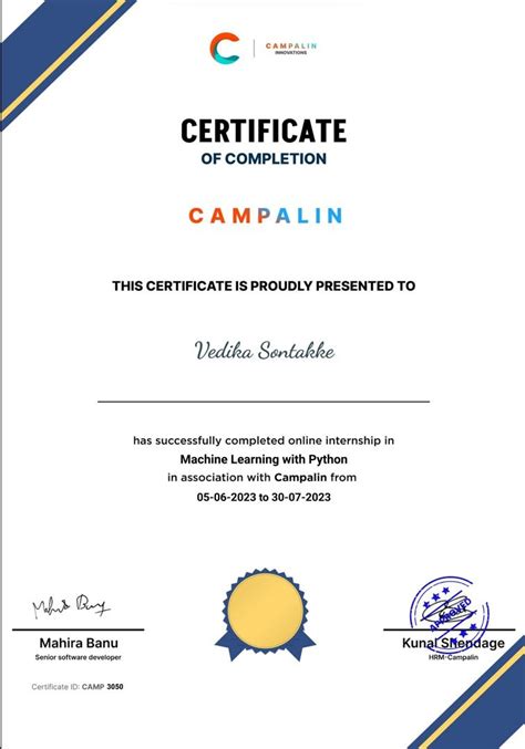 vedika sontakke on linkedin machinelearning python internship campalian datascience…