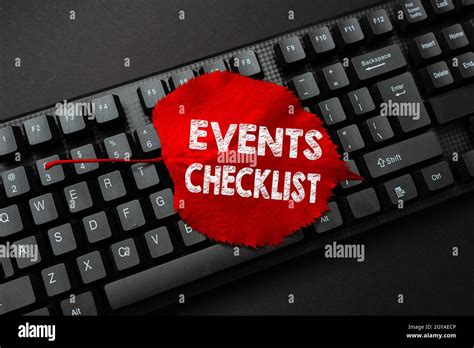 Writing Displaying Text Events Checklist Concept Meaning Invaluable Tool For Successfully