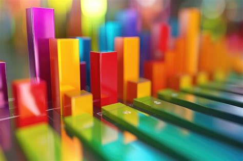 Premium Photo This Closeup Photo Showcases A Vibrant Bar Chart Displaying Various Data Points