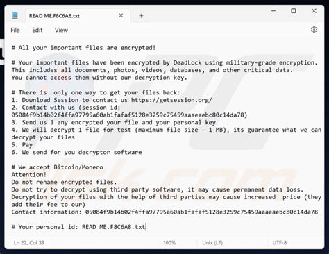 Deadlock Ransomware Decryption Removal And Lost Files Recovery