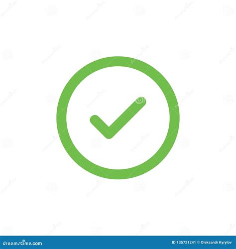 Green Check Mark Icon In Circle Tick Symbol Vector Image Images