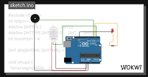 温度报警装置（dht22） Wokwi Esp32 Stm32 Arduino Simulator