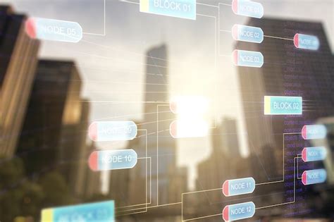 Premium Photo Abstract Virtual Coding Concept On Office Buildings Background Multiexposure