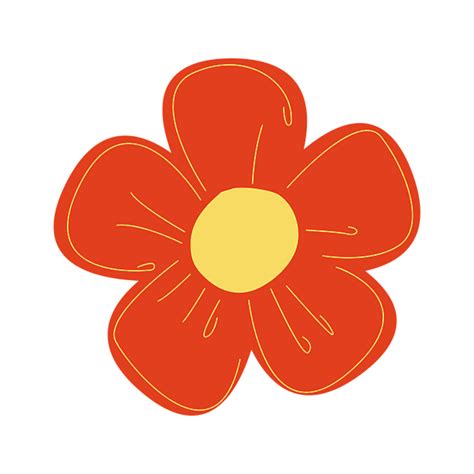 千库网小红花花朵红色花卉可爱花朵元素编号13460097