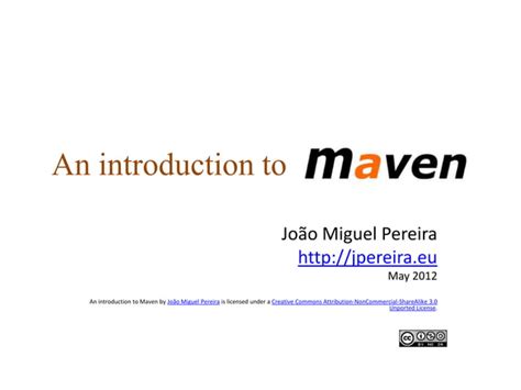 An Introduction To Maven Pptx Programming Languages Computing