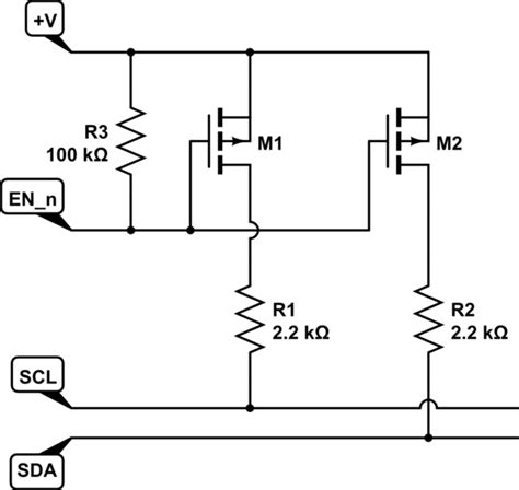 what small ic could give switchable i2c pullups