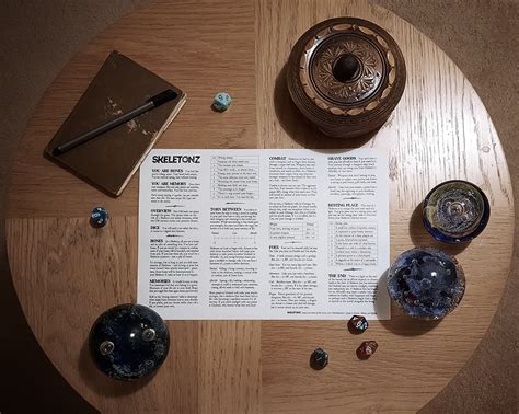 Skeletonz A One Page Tabletop Role Playing Game For Two People