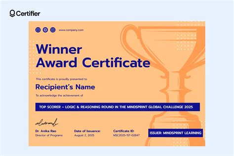 15 Winner Certificate Templates To Customize