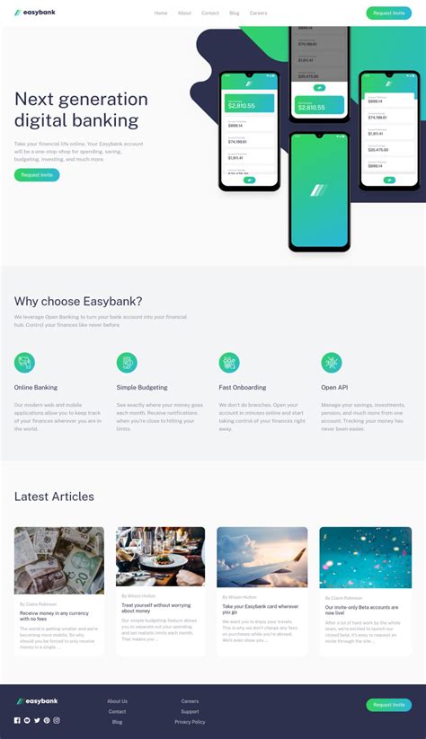Frontend Mentor Easybank Landing Page Master Coding Challenge Solution