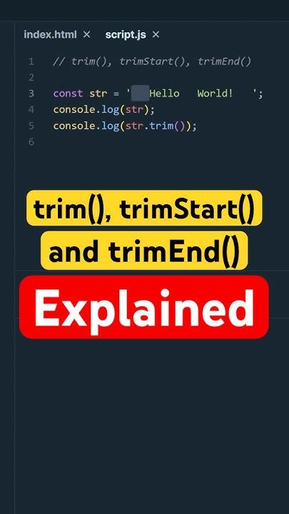 37 javascript interview question trim trimstart trimend