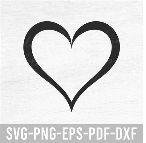 Heart Instant Digital Download Svg Png Eps Pdf Dxf Files Love Valentine S Day