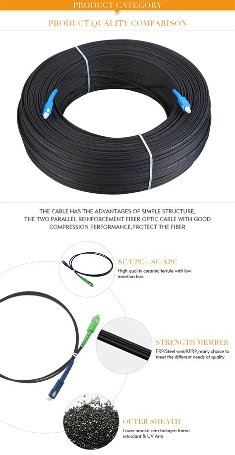 Pre Connectorized Drop Cable Sc Upc Sc Upc Gjyxfch Frp B A M Buy Sc Apc Sc Upc Simplex