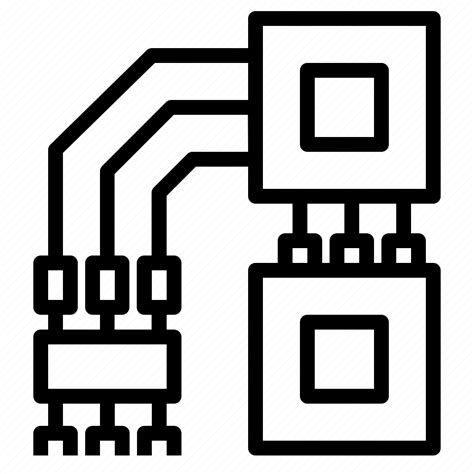 Semiconductor Microchip Chip Cpu Processor Circuit Icon Download On Iconfinder