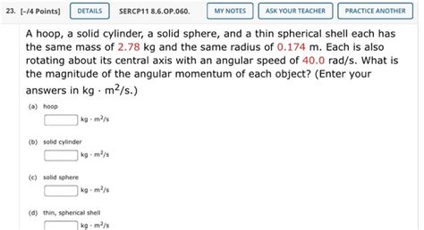 Solved 23 [ 14 Points Details Sercp11 8 6 Op 060 My Notes