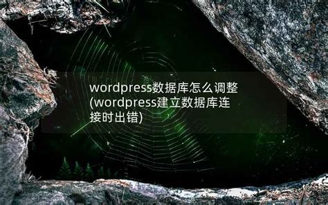 Wordpress数据库怎么调整wordpress建立数据库连接时出错wordpress教程 Cms网站吧