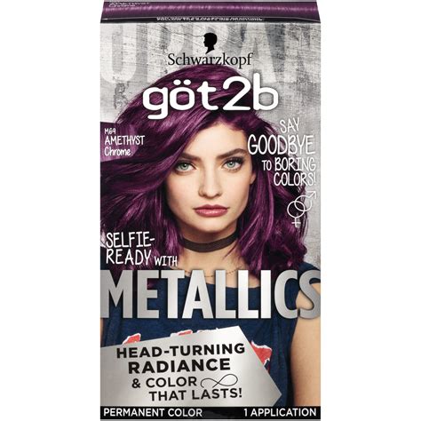 Schwarzkopf Got2b Metallics Permanent Hair Color, M69 Amethyst Chrome ...
