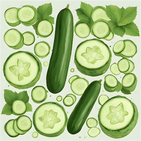 Premium Photo Cucumber Background
