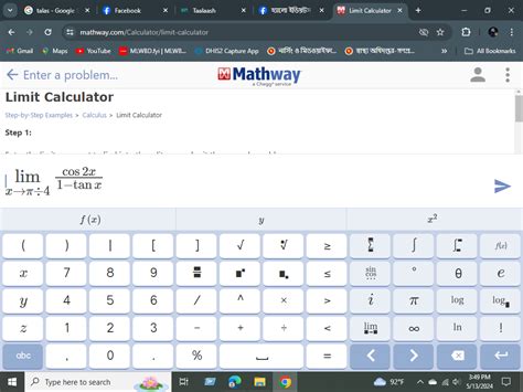 Enter A Problem Limit Calculator Step By Step StudyX