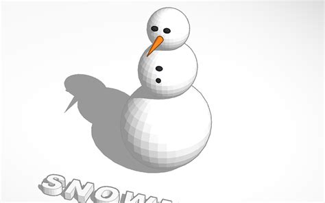 3d Design Snowman Tinkercad