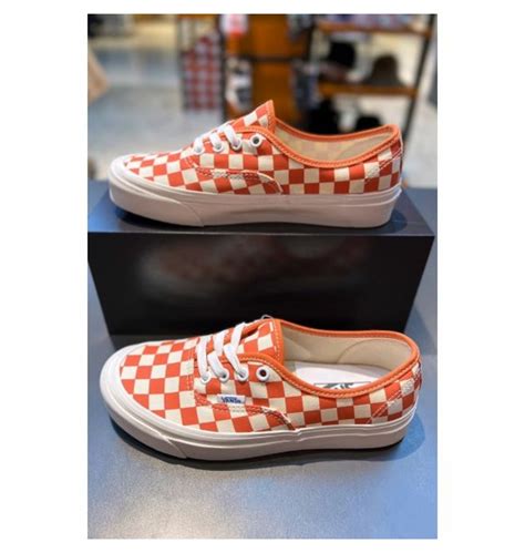 반스 어센틱 에너하임 체커보드 오렌지 스니커즈 Vn0a5kx4bto 티몬