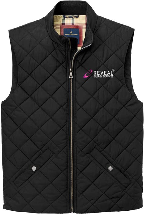 Brooks Brothers Quilted Vest With Custom Embroidery Bb18602 Thread