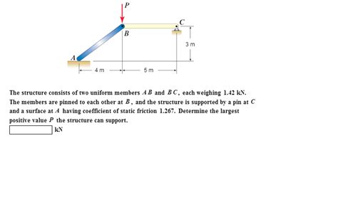 solved the structure consists of two uniform members ab and