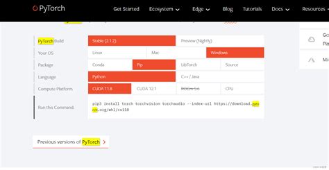 深度学习环境 Pytorch安装 超详细pytorch1131 支持版本 Csdn博客