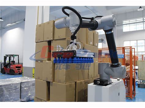 Robot Carton Palletizing Workstation Shanghai Grepack Packaging Equipment Co Ltd