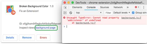Debugging Accessing Console And Devtools Of Extensions `background` Script Stack Overflow