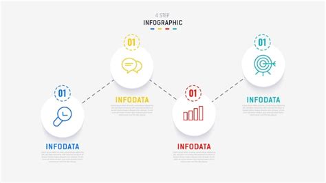 Premium Vector Four Step Infographic Element Design Vector Template For Presentation Process