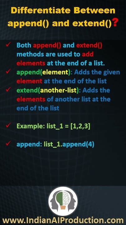 8 Differentiate Between Append And Extend Python Interview Questions