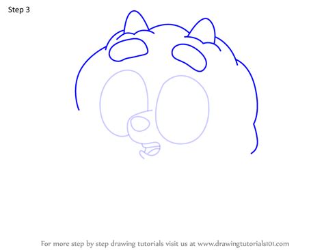 How To Draw Pom Pom From Bluey Bluey Step By Step