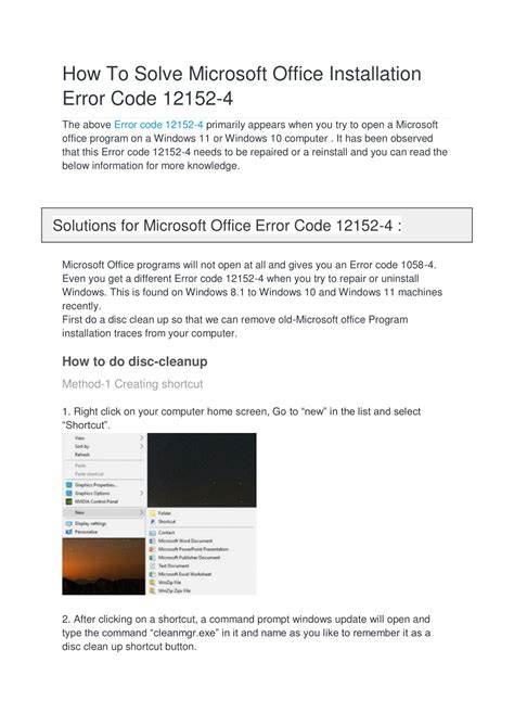 ppt how to solve microsoft office installation error code 12152 4