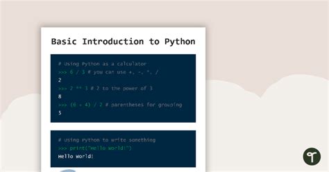 Python Language Example