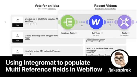 How To Use Integromat To Populate Multi Reference Fields In Webflow From Clickup Labels Youtube