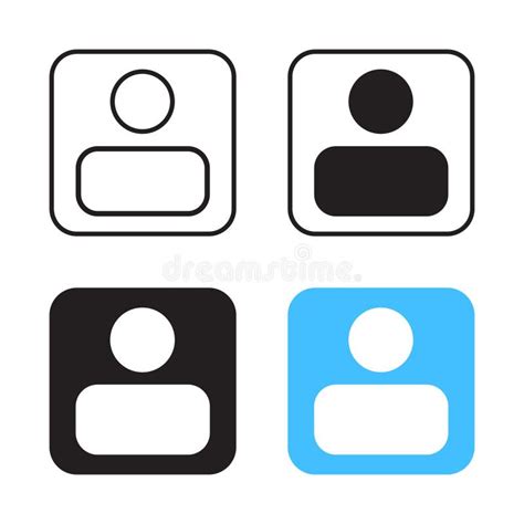 Vector User Icon In Multiple Style Stock Vector Illustration Of