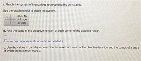 Solved An Objective Function And A System Of Linear Chegg