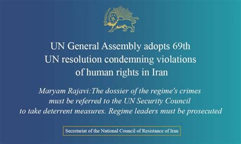 Un General Assembly Adopts 69th Un Resolution Condemning Violations Of