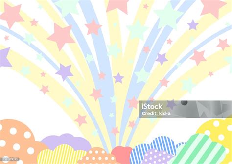 패치워크 클라우드 패턴 일러스트 프레임 의 다양한 패턴과 풍선 플래그 화환 스트라이프 깅엄 체크 도트 마스킹 테이프 졸작에 대한