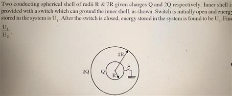 [answered] Two Conducting Spherical Shell Of Radii R 2r Given Charges Q Kunduz
