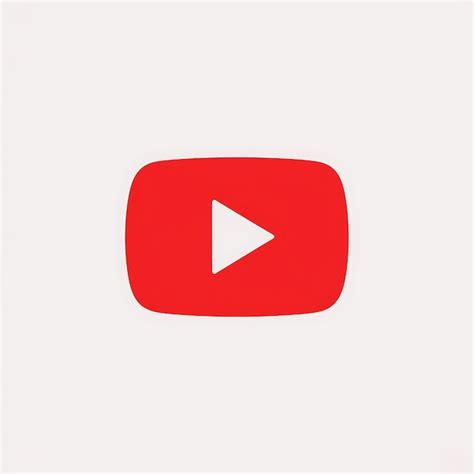 Red Youtube Play Button Icon On A Clean White Background Premium Ai Generated Image