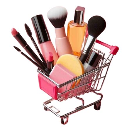 Premium Psd Makeup And Cosmetic Item Cart Psd