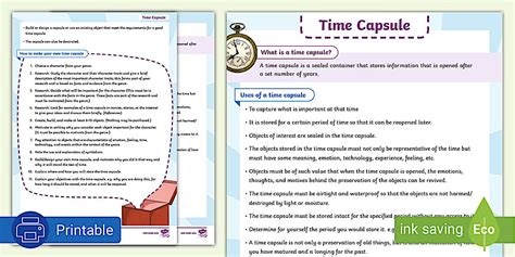 Time Capsule English Grade 9 Project